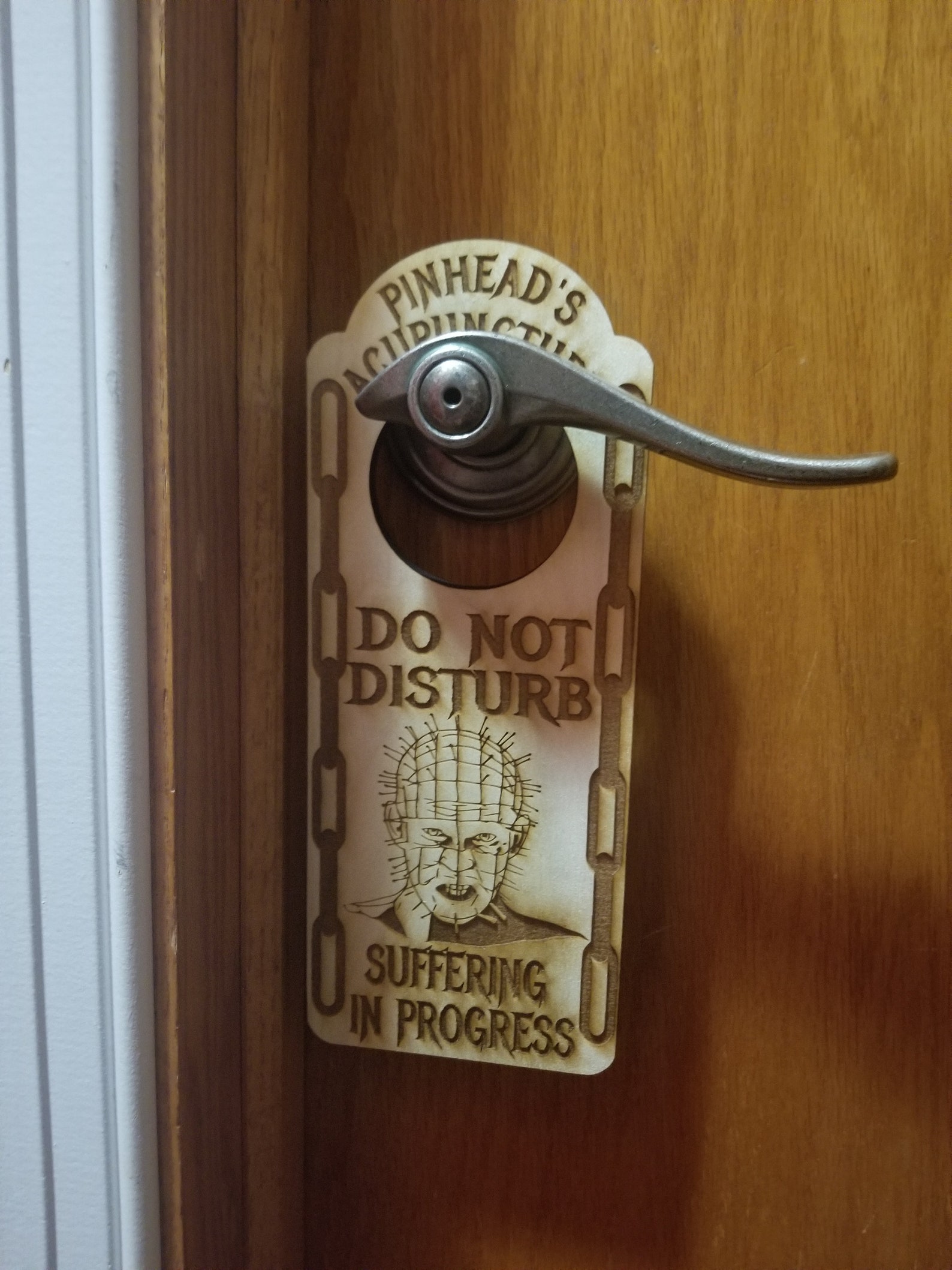 Hellraiser Pinhead's Acupuncture Do Not Disturb Suffering | Etsy