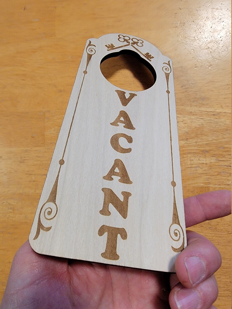 Room Occupied or Vacant Double Sided Engraved Door Hanger Sign - Etsy