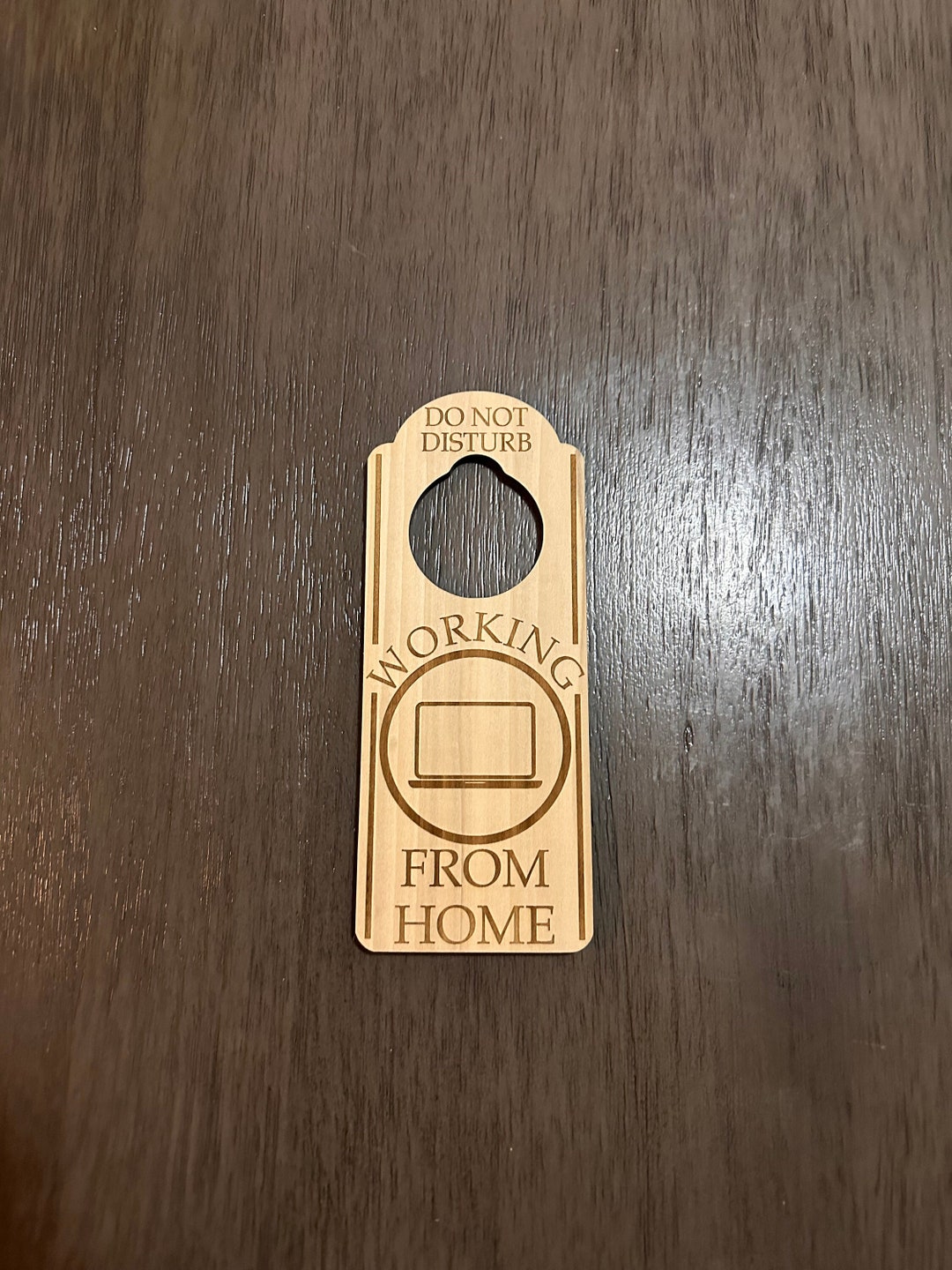 Working From Home Do Not Disturb Engraved Door Hanger Sign - Etsy