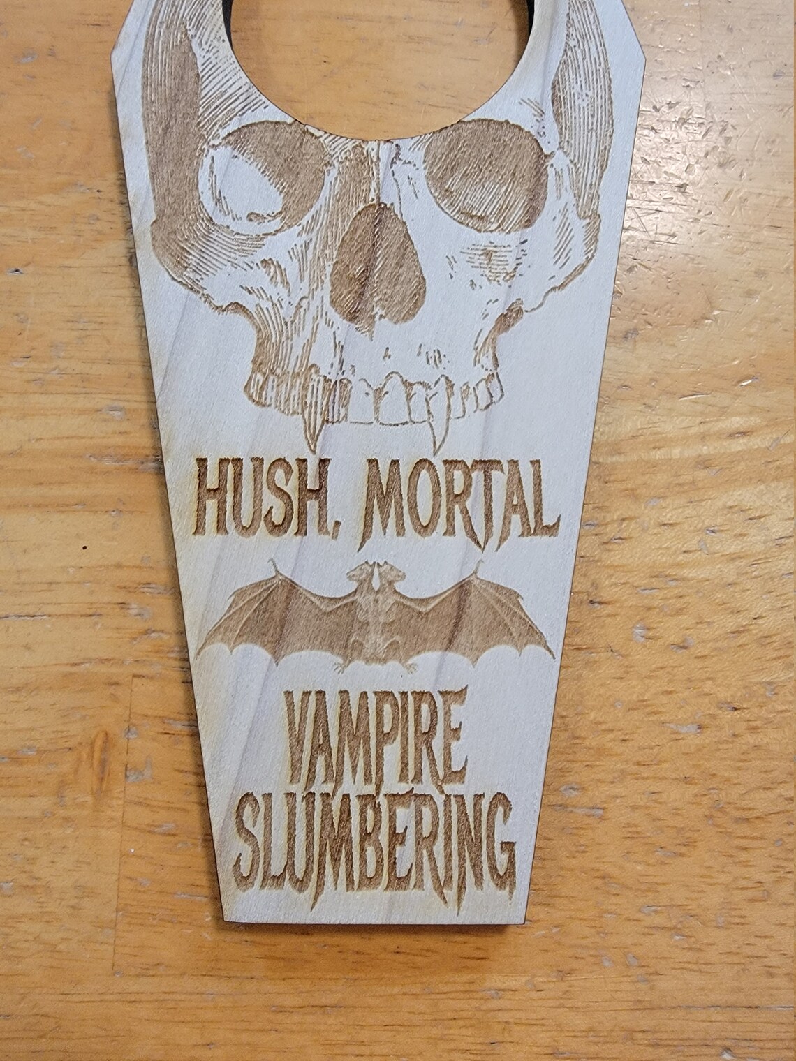 Hush Mortal Vampire Slumbering Coffin Shaped Do Not Disturb - Etsy
