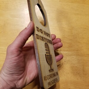 Do Not Disturb Recording in Progress Engraved Door Hanger Sign - Etsy