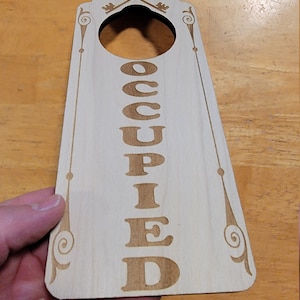 Room Occupied or Vacant Double Sided Engraved Door Hanger Sign - Etsy