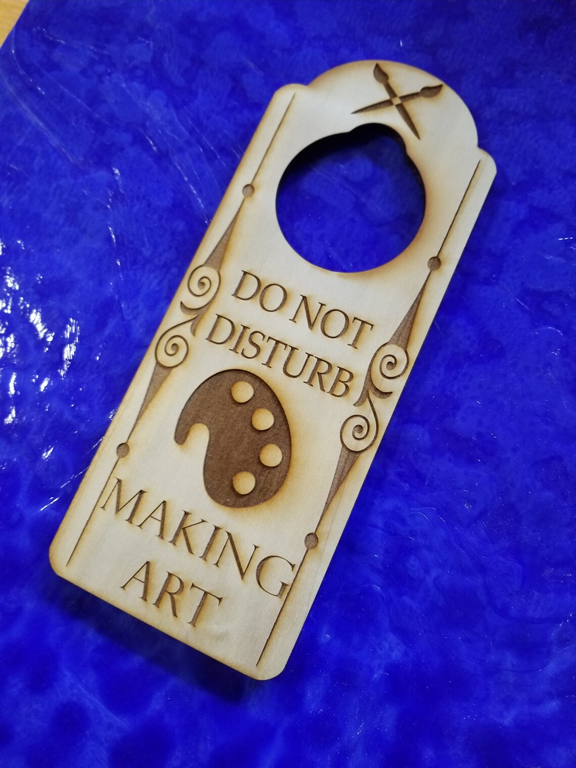 Do Not Disturb Making Art Engraved Door Hanger Sign - Etsy