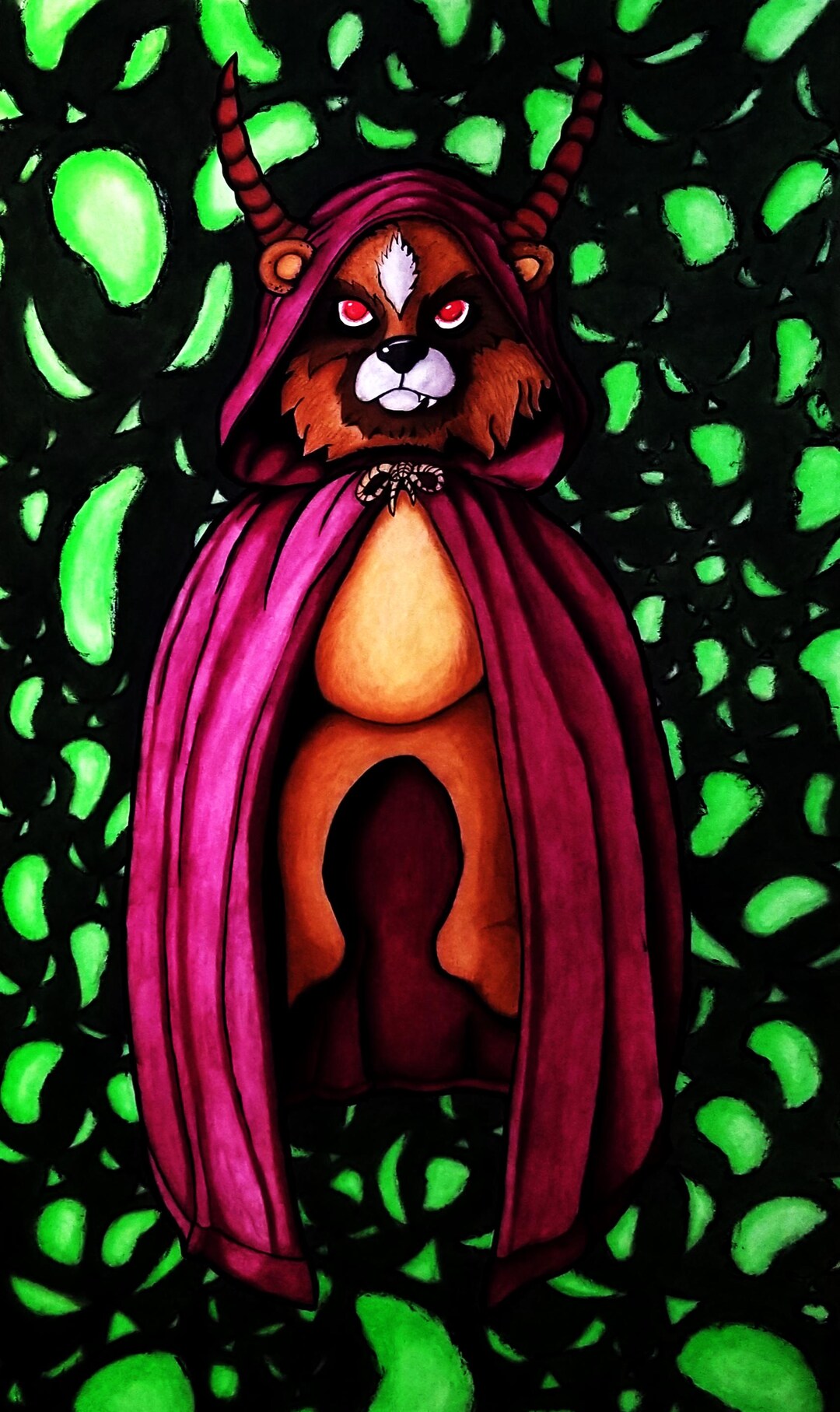 Wizard Teddy Bear Portrait for Boys Girls Hanging Family Rooms Cartoon ...