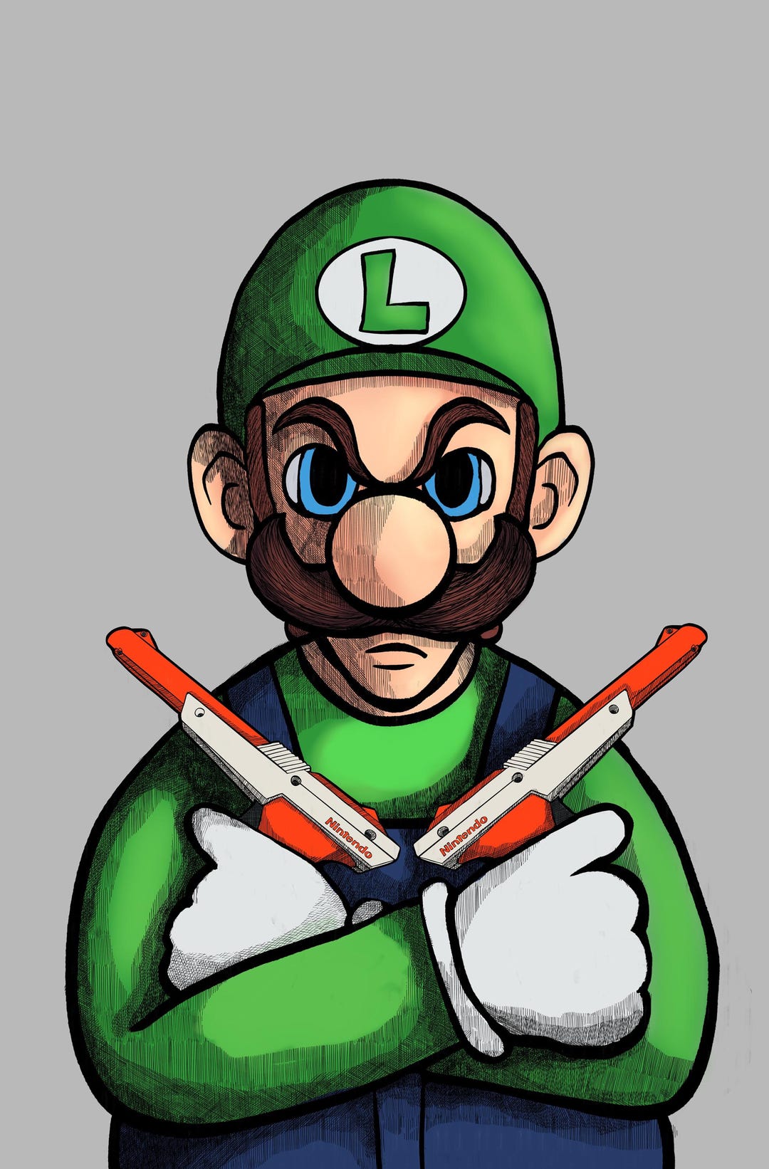 Fun Super Mario Luigi Nintendo Fanart Sticker for Fans to Stick ...