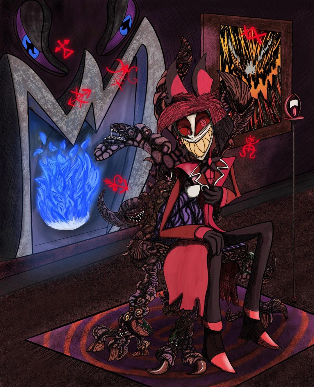 Hazbin Hotel Alastor Fan Art Print for Fans for Family for Hanging on ...