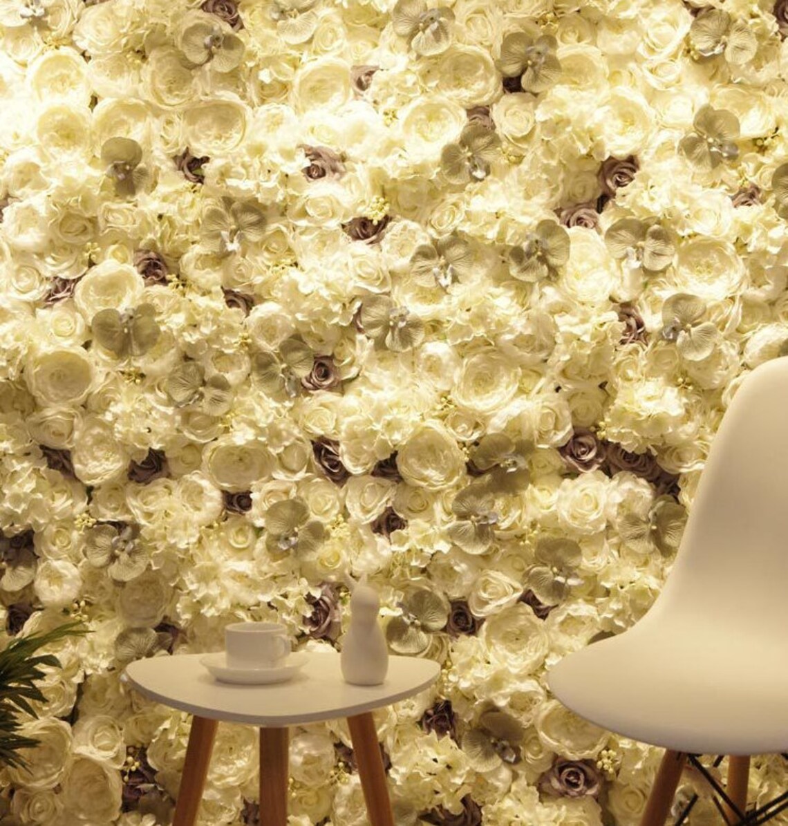 Red Rose Flower Wall Panels Artificial Flower Mat Wedding - Etsy