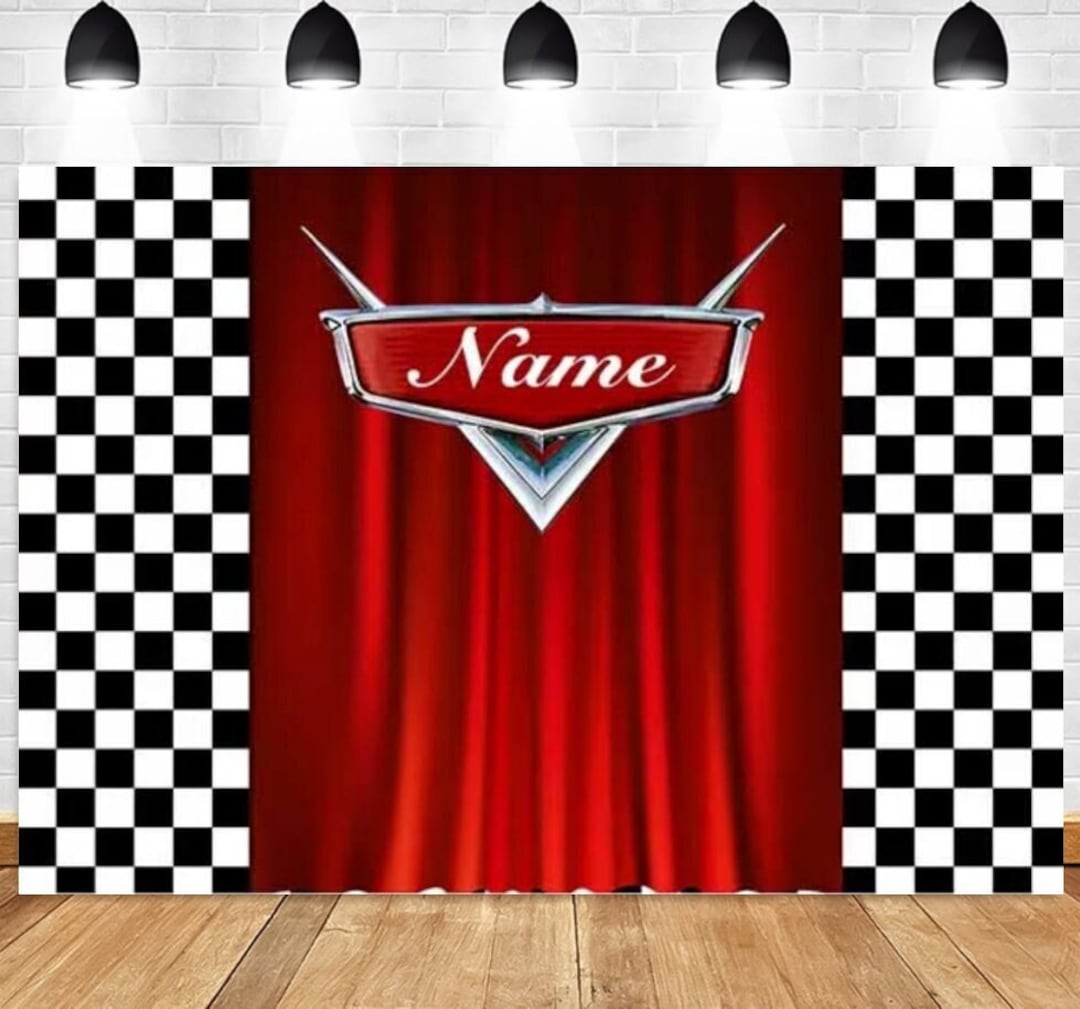Race Car Theme Birthday Backdrop | Photography Background - Etsy