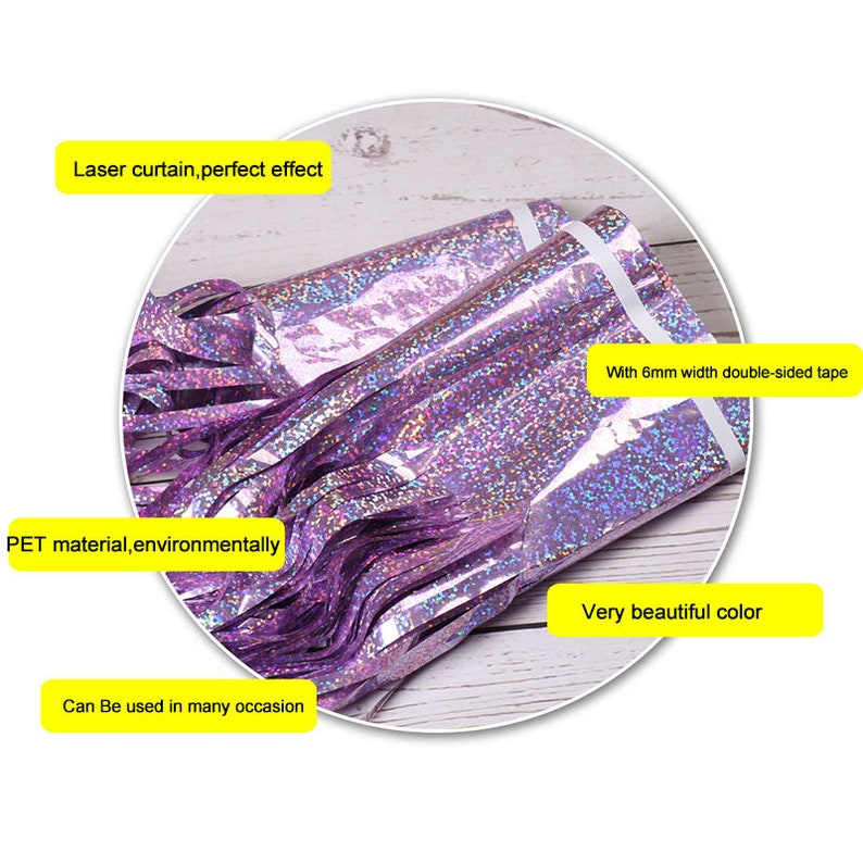 Multi-color Sequin Metallic Foil Fringe Curtains Tassel | Etsy