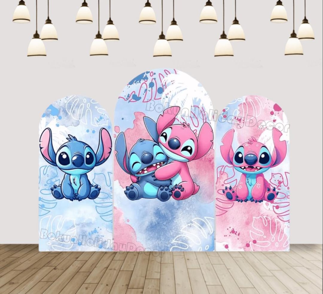 Cartoon Stitch Arch Backdrop Cover: Kids Birthday Party Decor - Etsy