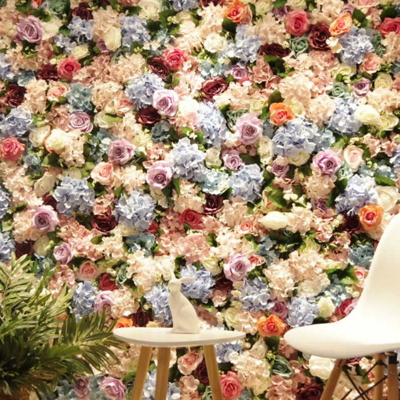 Floral Panels Rose Hydrangea Flower Panels Artificial Flwoer - Etsy