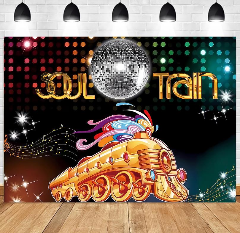 Soul Train Disco Ball Vinyl Backdrop, Music Party Photo Booth - Etsy