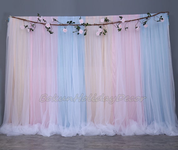 Colorful Tulle Backdrop for Bridal Shower Wedding Ceremony | Etsy