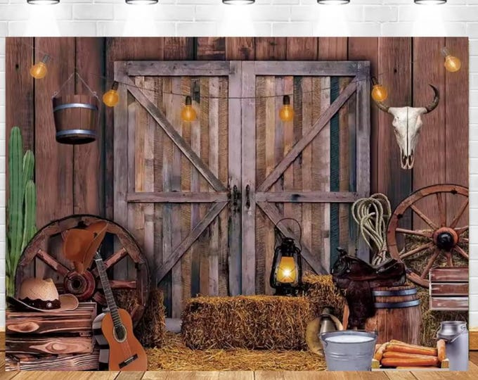Rustic Barn, Country Western Backdrop, Harvest Festival, Sadie Hawkins ...