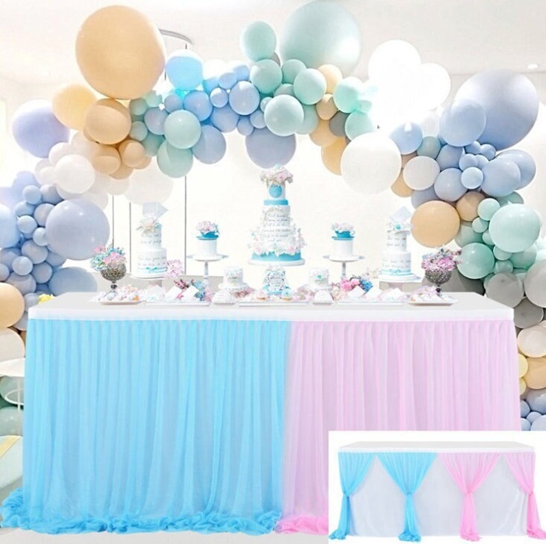 Party Cake Table Skirt Crossable Birthday Dessert Table - Etsy