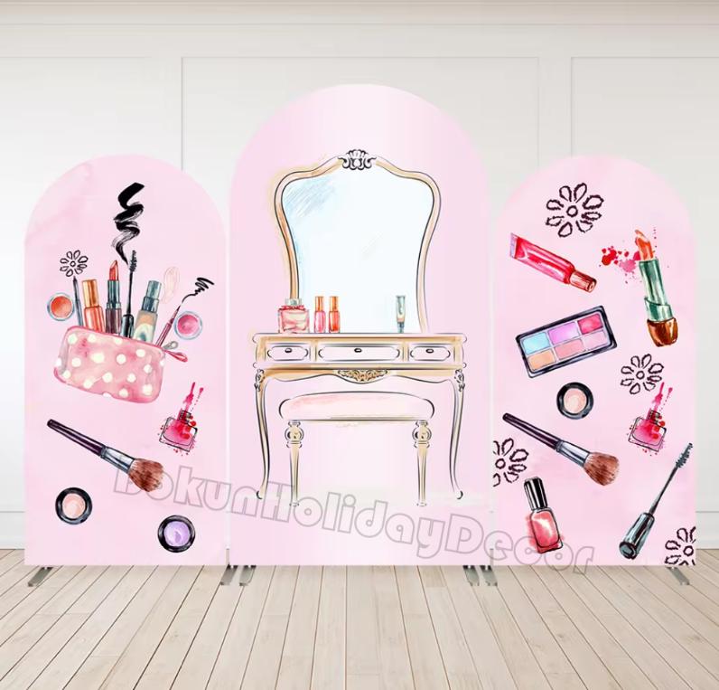 Pink Makeup Spa Party Arch Backdrop Cover, Photo Booth Prop - Etsy