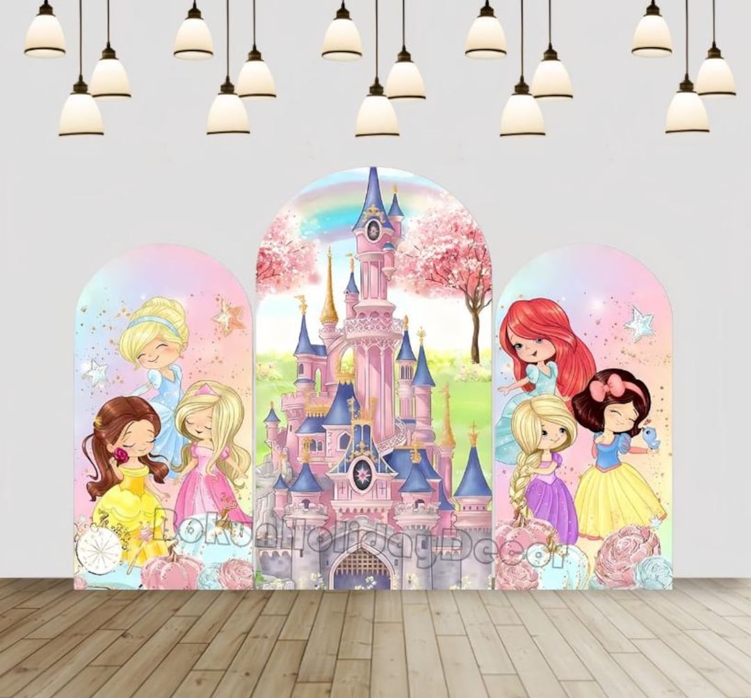 Princess Castle Arch Backdrop Cover – Girls Birthday, Baby Shower - Etsy