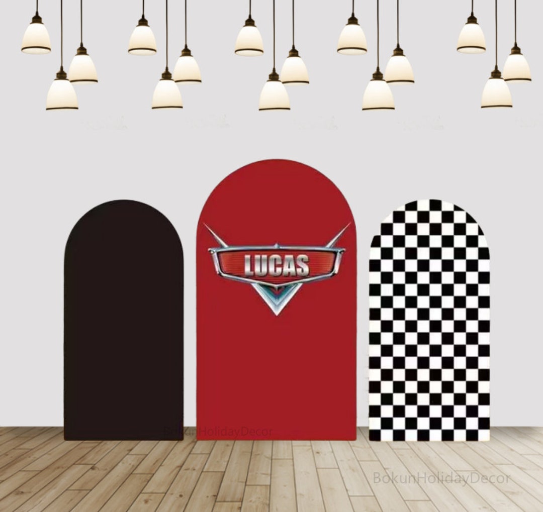 Cars Theme Arch Backdrop Cover, Birthday Photo Background - Etsy