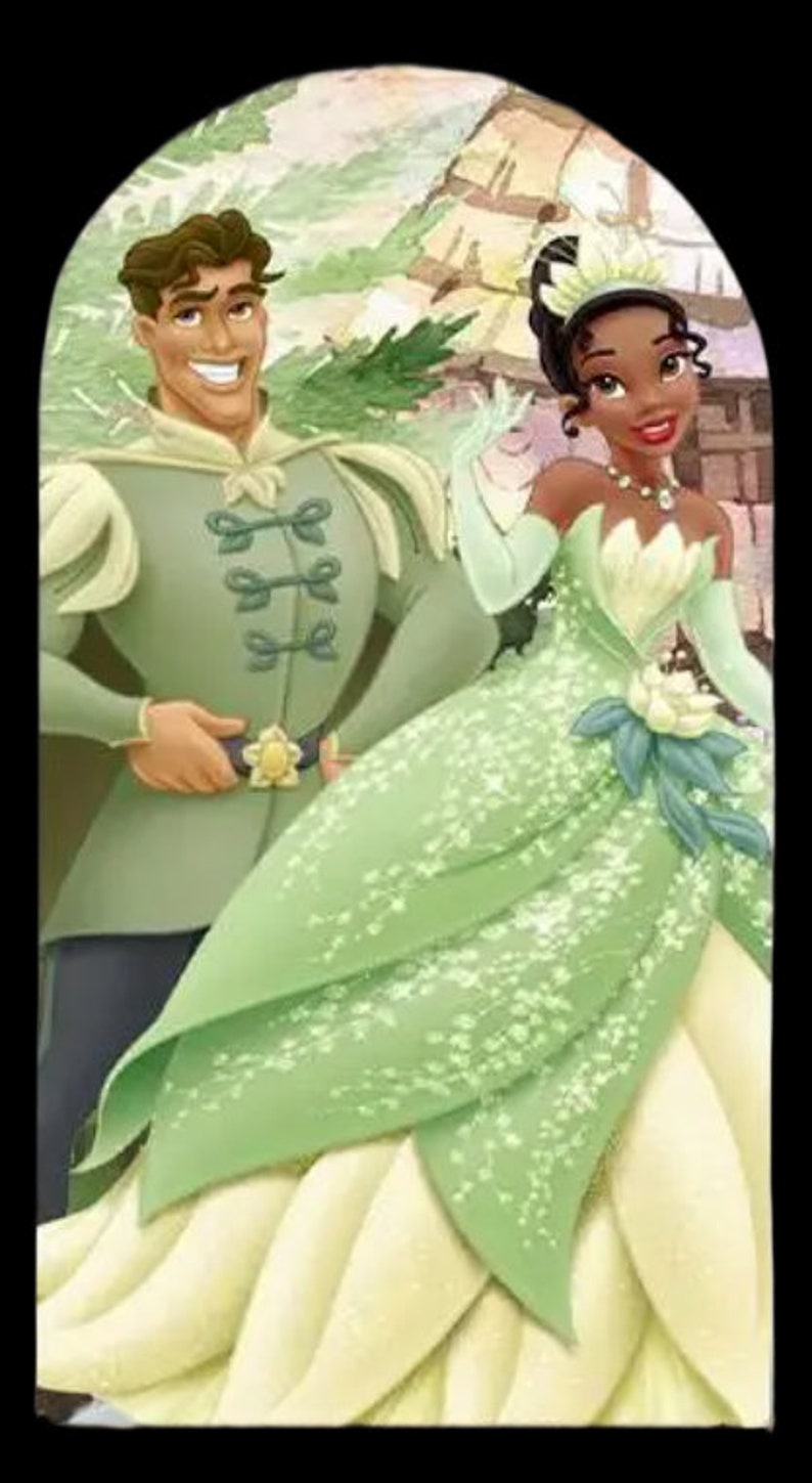 Princess Tiana Arched Backdrop Cover, Birthday Party Decoration - Etsy