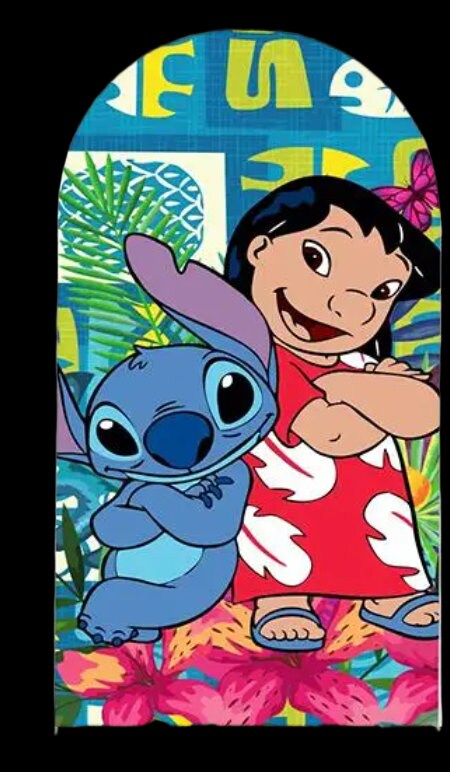 Cartoon Stitch Arch Chiara Backdrop Cover for Kids Baby Shower Birthday ...