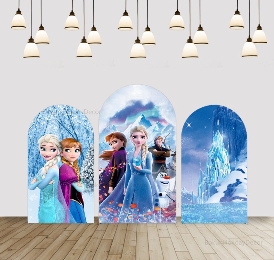 Winter Frozen Arch Cover Backdrops Cartoon Princess Disney Photography ...
