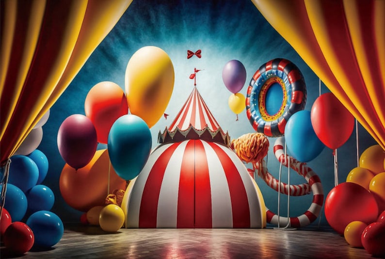 Circus Show Stage Photography Backdrop Decor Vinyl Red Tent - Etsy