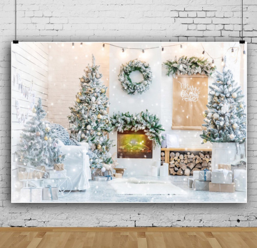 Winter Snow Landscape Photography Backdrop Banner Christmas - Etsy