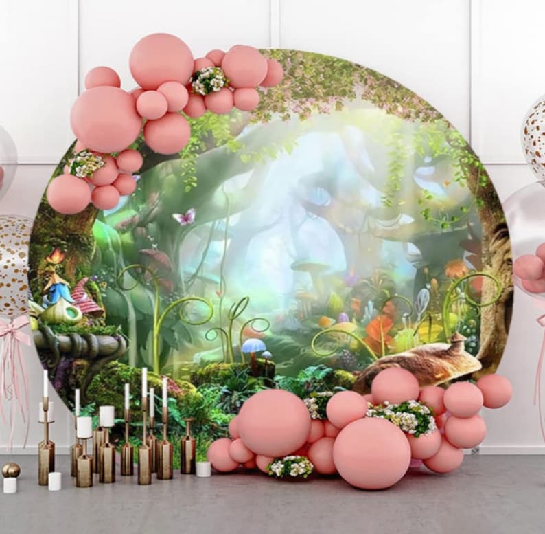 Forest Fairyland Round Backdrops Fairy Tales Mushrooms Elves - Etsy