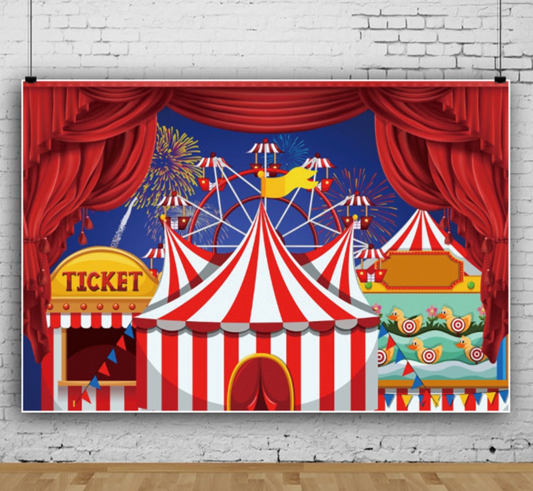 Circus Show Stage Photography Backdrop Decor Vinyl Red Tent Birthday ...