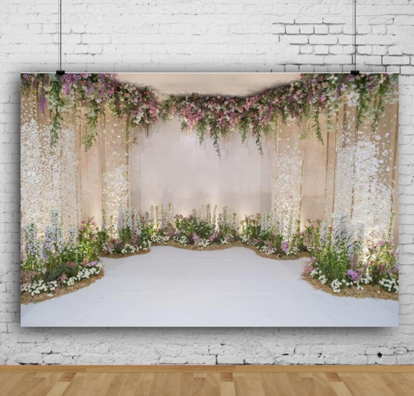 Flowers Wall Photography Backdrops Cloth Wedding Birthday - Etsy