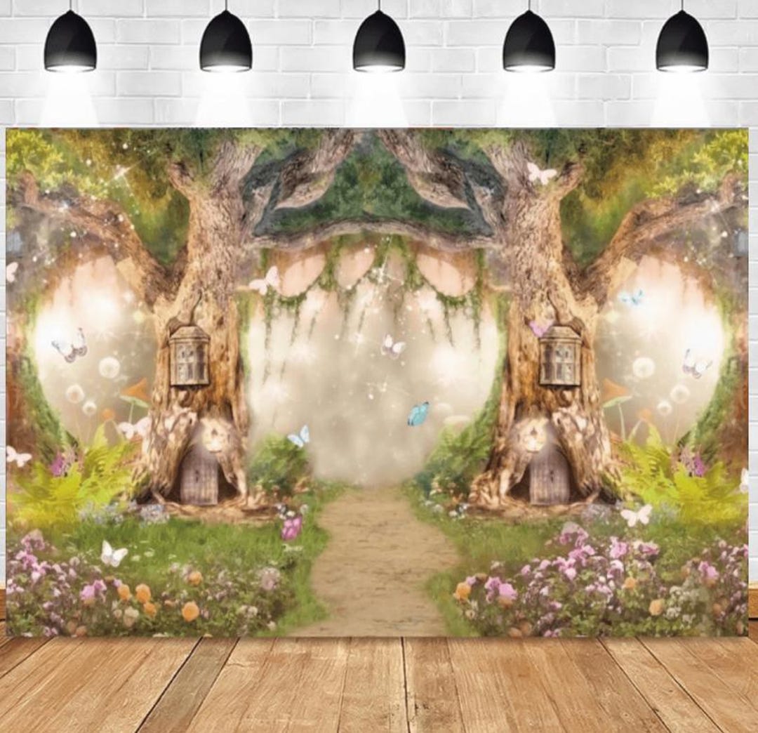 Forest Fairyland Fairy Tale Dream Backdrop Outdoor Flowers Landscape ...