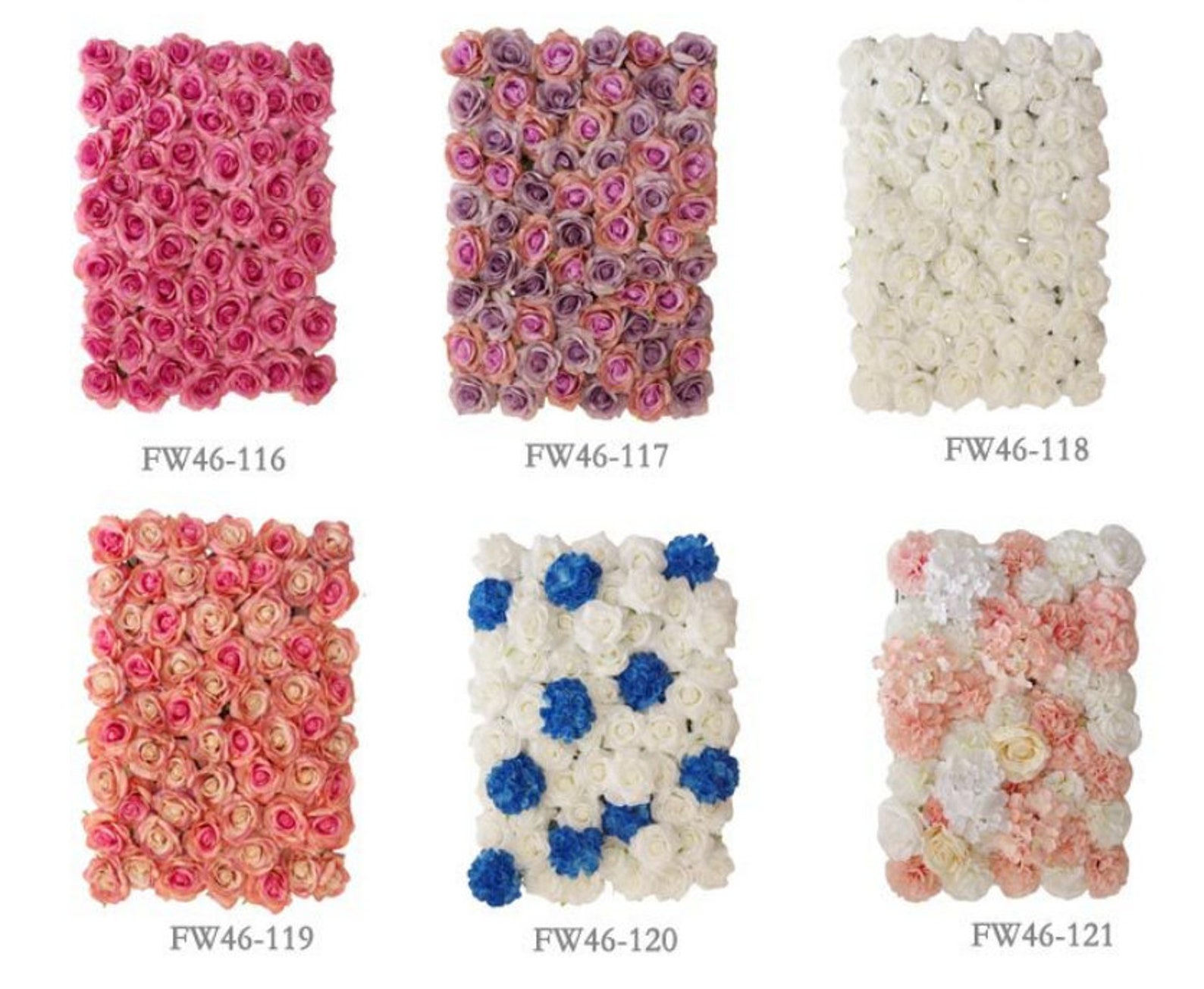 Red Rose Flower Wall Panels Artificial Flower Mat Wedding - Etsy