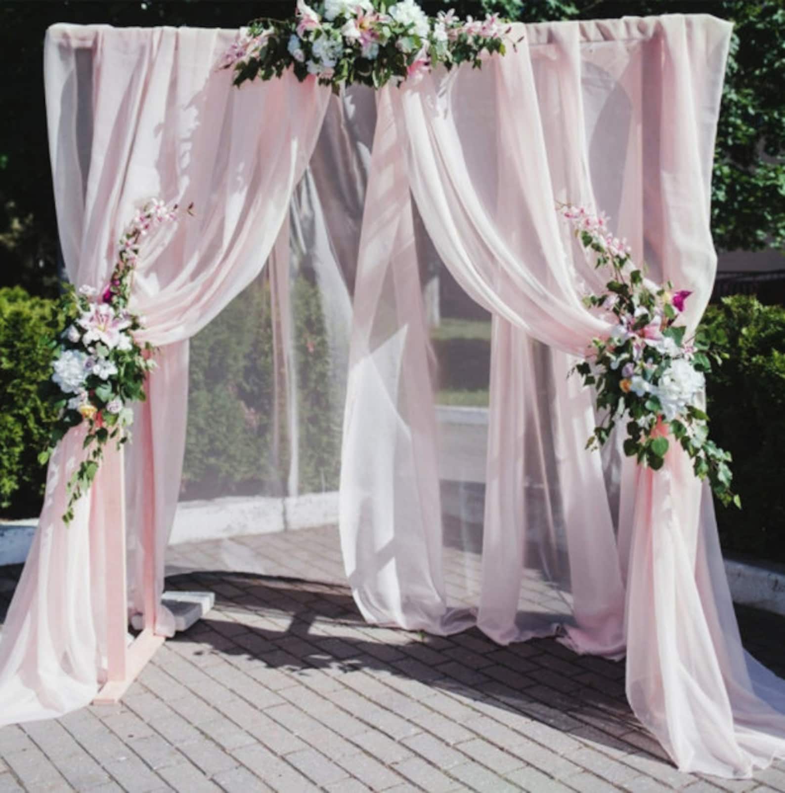 Outdoor Curtain Chiffon Backdrop Birthday Wedding Party - Etsy