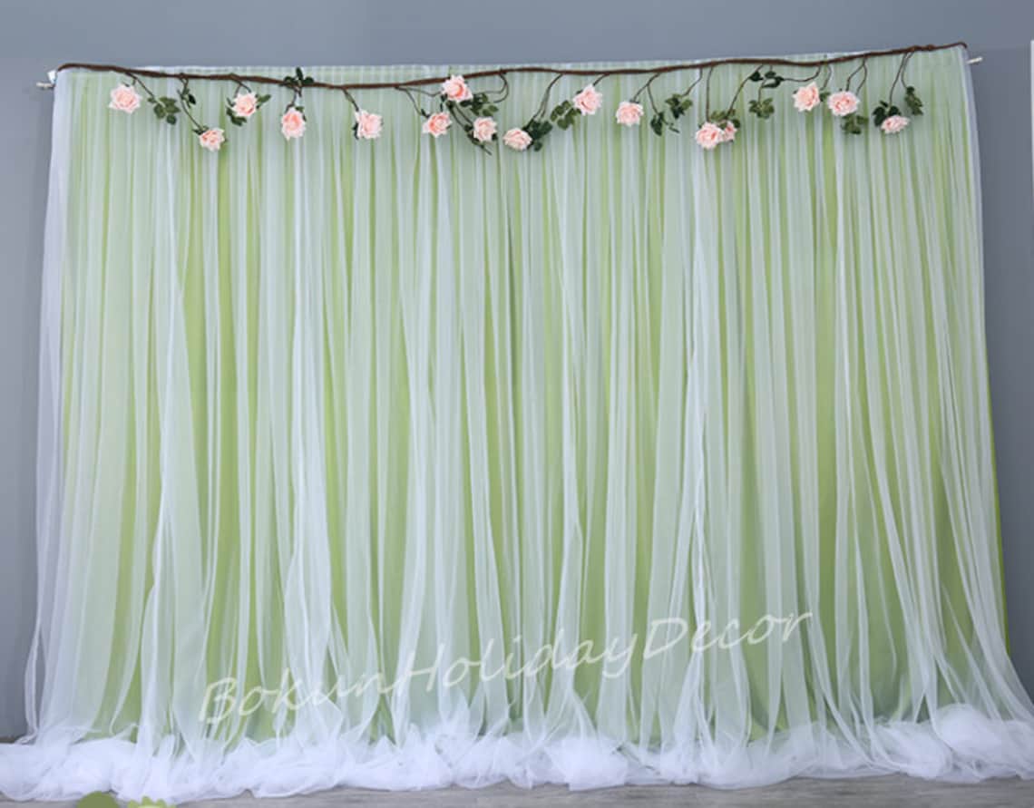 Tulle Backdrop for Bridal Shower Wedding Ceremony Backdrops | Etsy