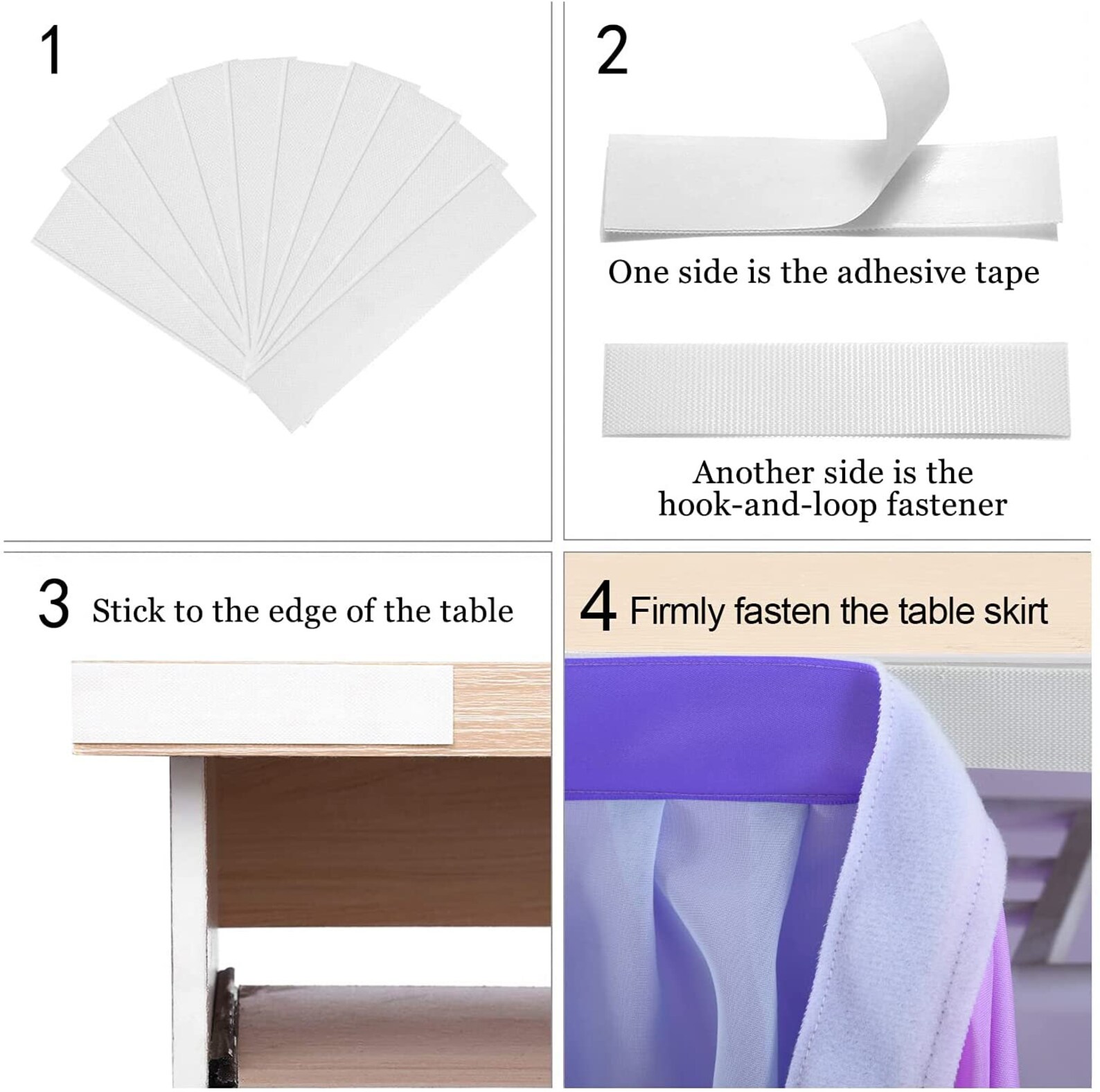 Party Cake Table Skirt Crossable Birthday Dessert Table Tablecloth ...