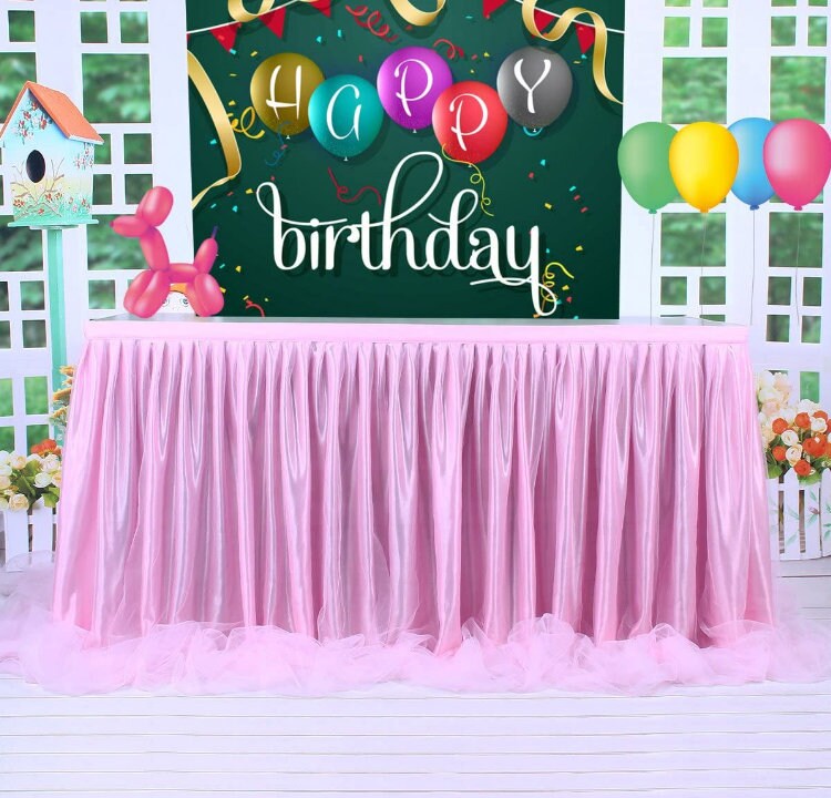 Three Color Multicolor Tulle Table Skirt Party Decoration | Etsy