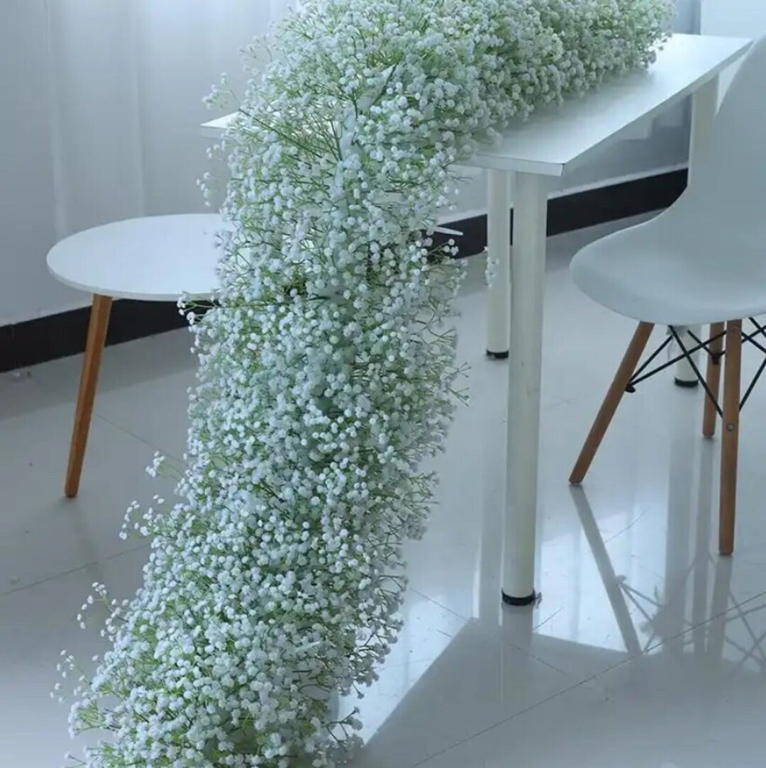 White Gypsophila Flower Rowwedding Table Centerieces Artificial Flower ...