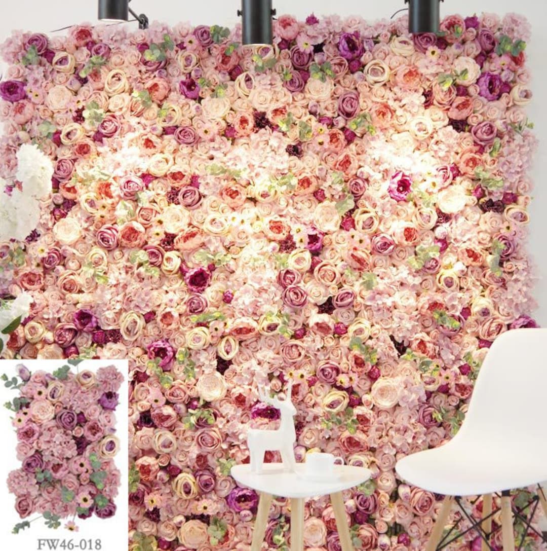 Floral Luxury Flower Wall Backdrop Panel for Wedding Arrangement Photo ...