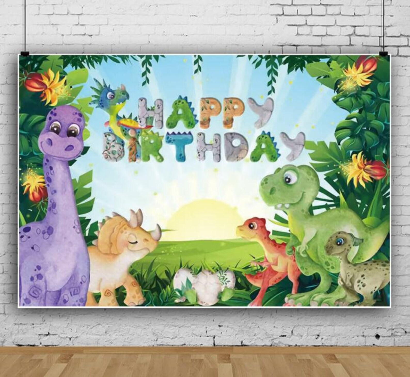 Dinosaur Theme Photography Backdrops Banners Children's - Etsy