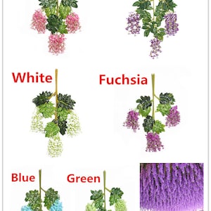 12pcs Flower Cascades Wedding Arch Swag Artificial Wisteria Flowers ...