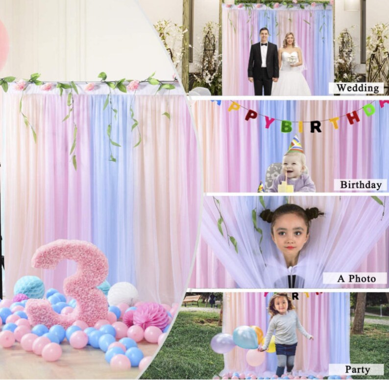 Backdrop Curtain Wedding Party Backdrop Photo Background Decor - Etsy