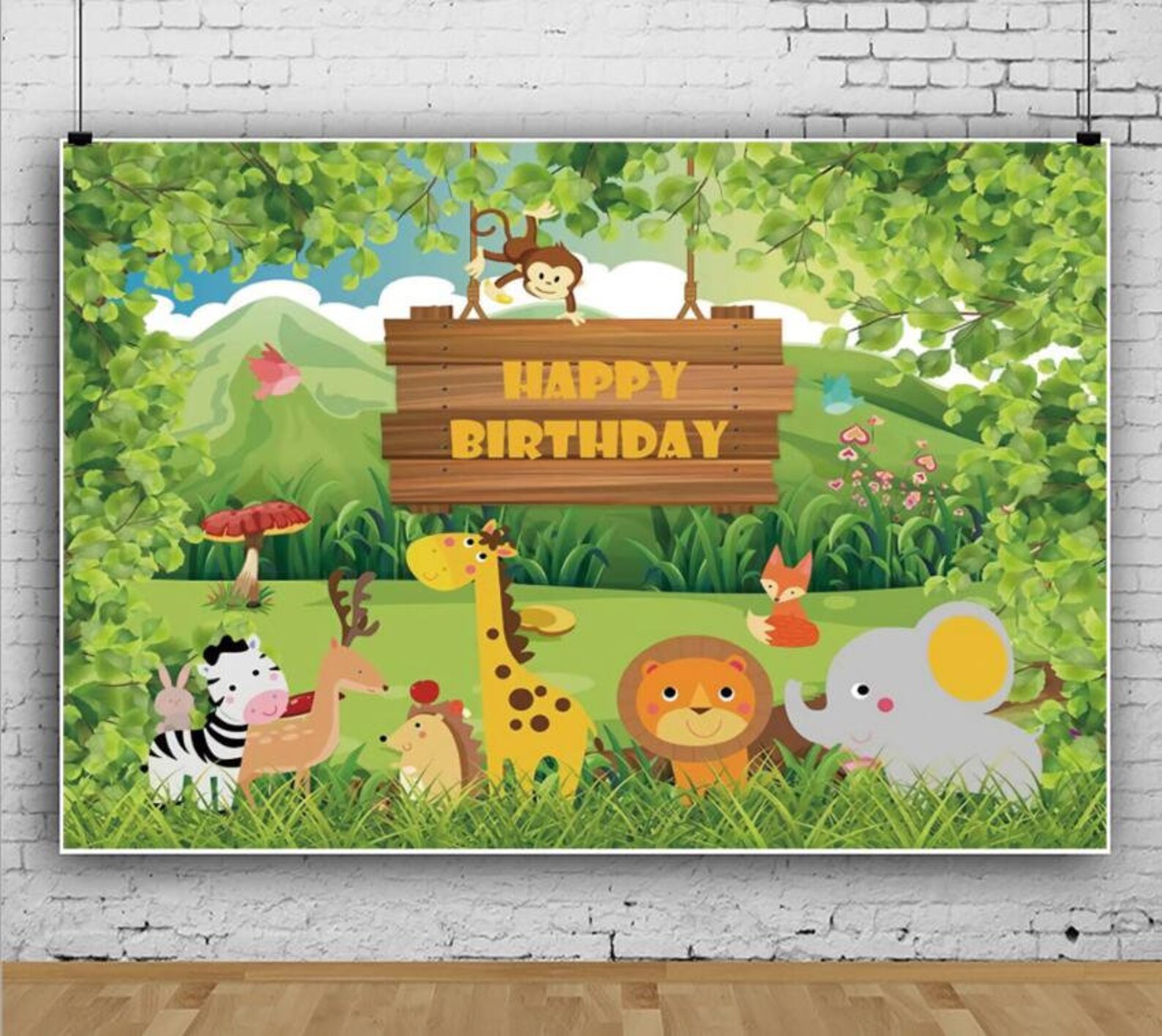 Animal Theme Photography Backdrops Banners Children's - Etsy