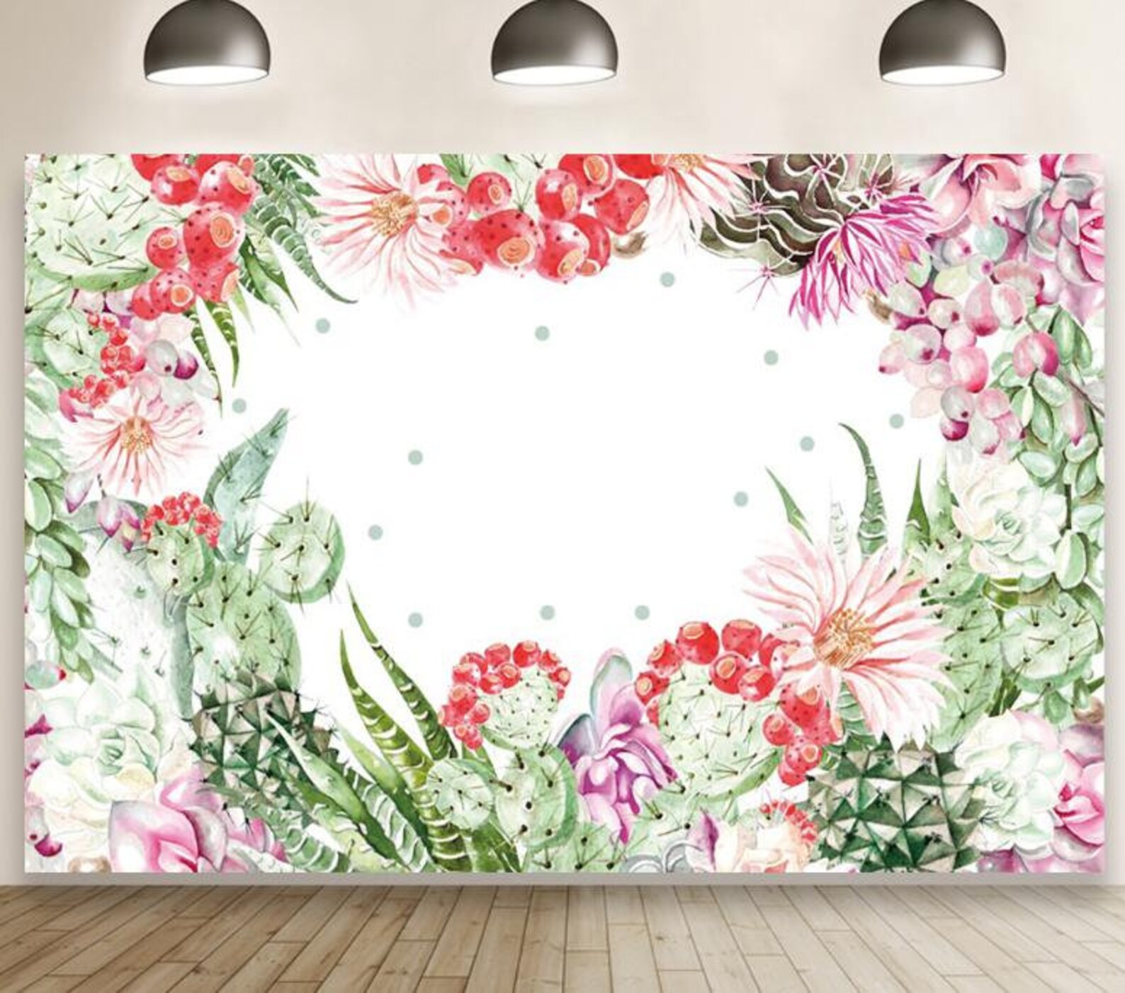 Succulent Plant Floral Party Backdrop Wall Flower Birthday | Etsy