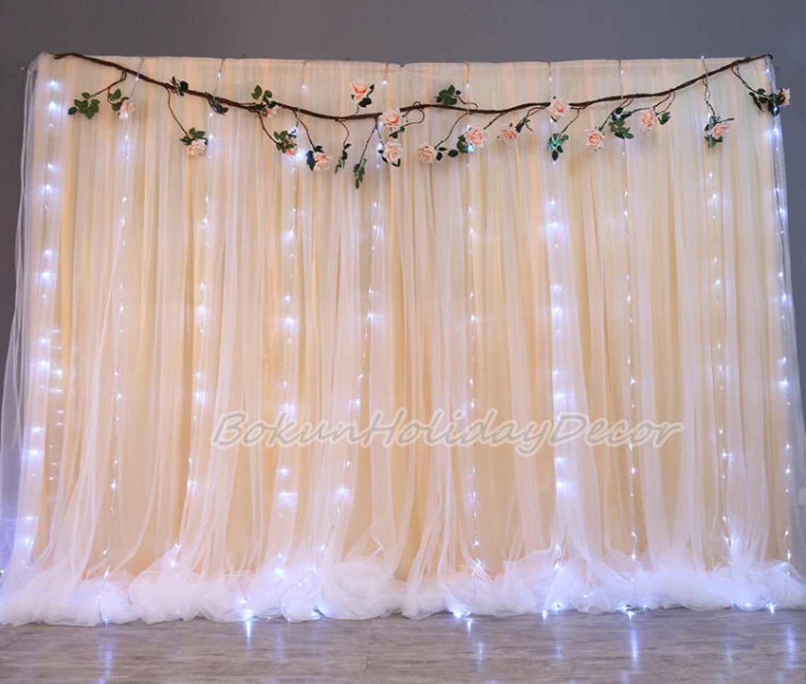 Tulle Backdrop for Bridal Shower Wedding Ceremony Backdrops | Etsy