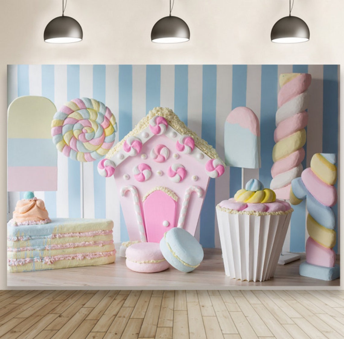 Baby 1st Birthday Photography Backdrop Vinyl Sweet Candy Cake - Etsy