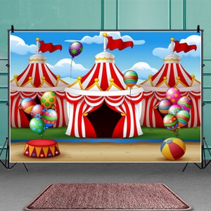 Stage Decoration Wall of Circus Show Theme Party Backdrops Circus Tent ...