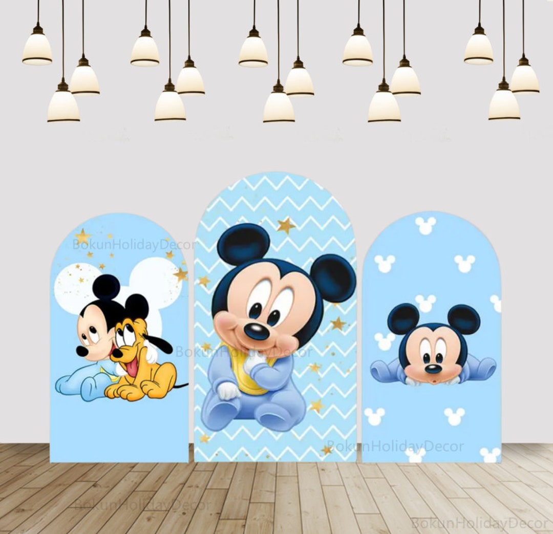 Baby Mickey Mouse Blue Arch Backdrop Cover: 1st Birthday Party Decor - Etsy