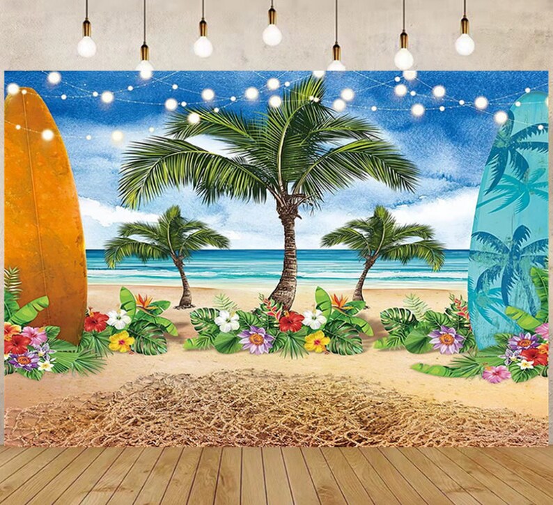 Summer Surf Theme Photography Backdrop Vinyl Printing Backdrop Poster ...