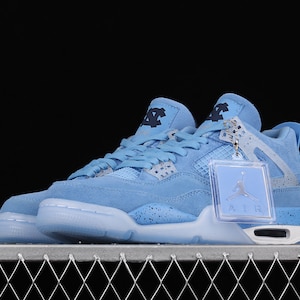 Custom Jordan 4 Retro UNC PE Blue Sneaker for Men for Women - Etsy