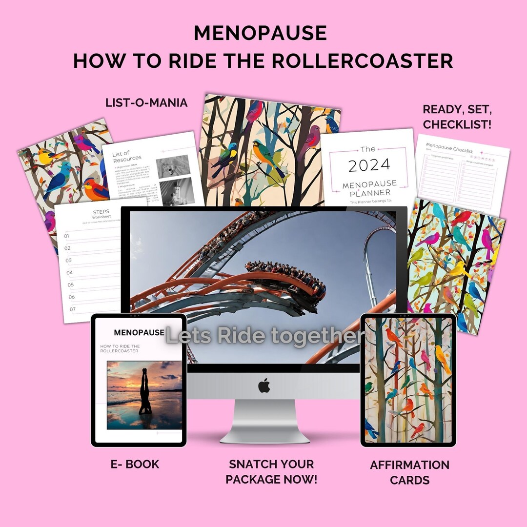 Menopause E-book, Affirmation Cards, Comparison Sheets, Menopause ...